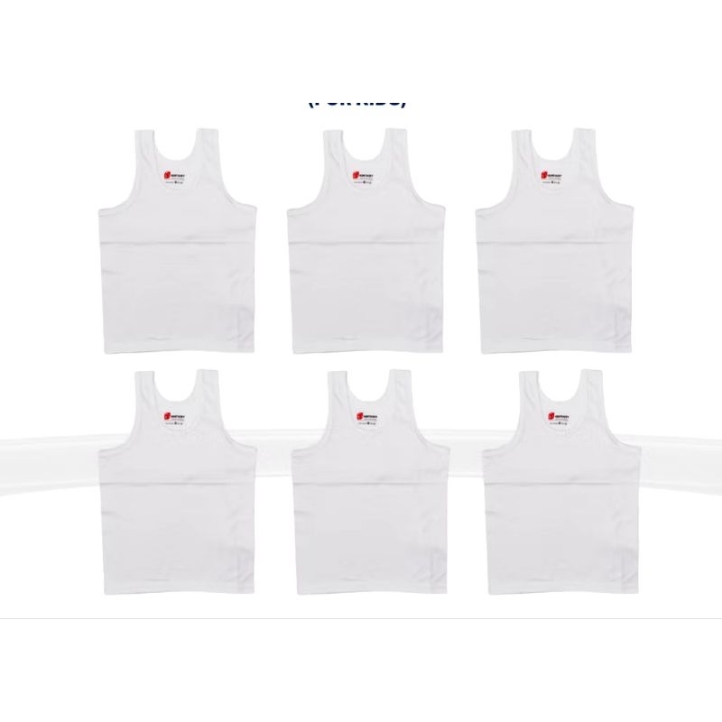 Unisex Plain-White Pure COTTON SANDO for KIDS UNISEX Boy and Girl Age 3 ...