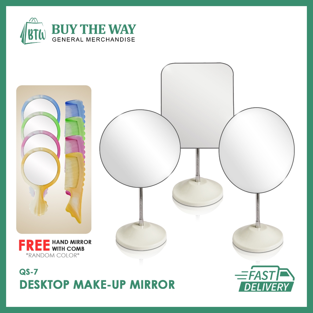【MIRROR】Desktop Mirrors Makeup Mirror with FREE MINI COMPACT MIRROR ...