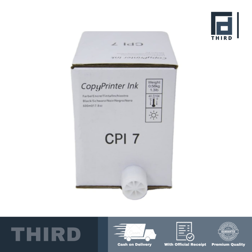 CPI7 ink 600ml for Gestetner and Ricoh CPI 7 CPI-7 DD3344 | Shopee Philippines