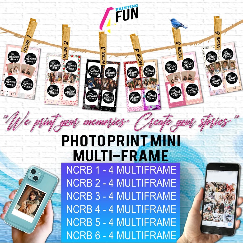 INSTAX MINI INSPIRED PRINT MULTI TEMPLATE MOBILE DSLR CAMERA PHOTO ...