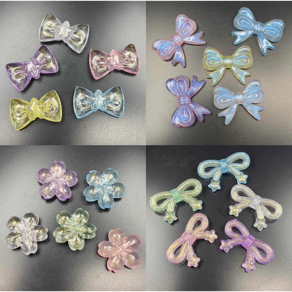Veeds 5 Pcs Luminous Assorted Bead Big Size Shimmer DIY Beads Art and ...
