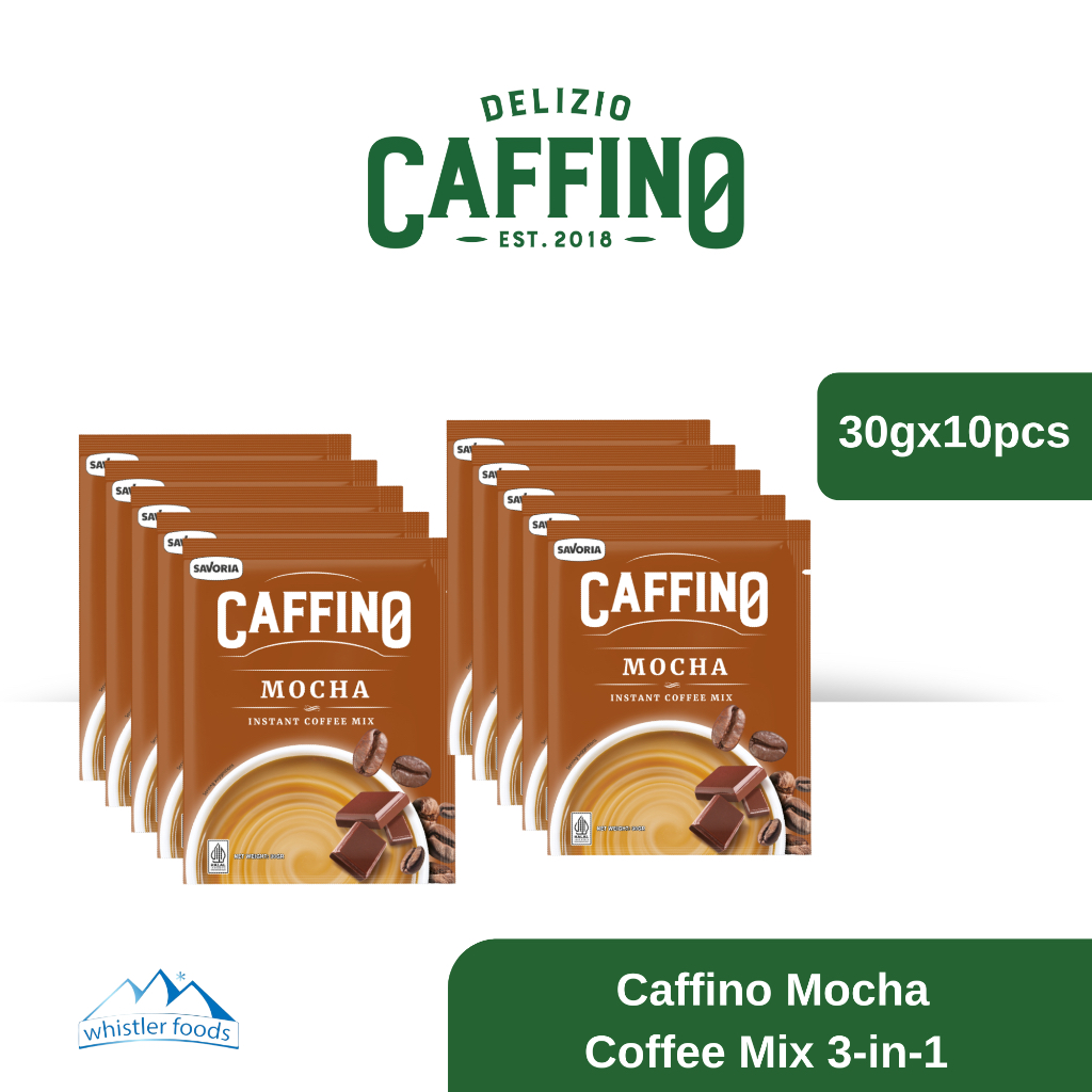 Caffino 3-in-1 Mocha Instant Coffee Mix (30g x 10pcs) | Shopee Philippines