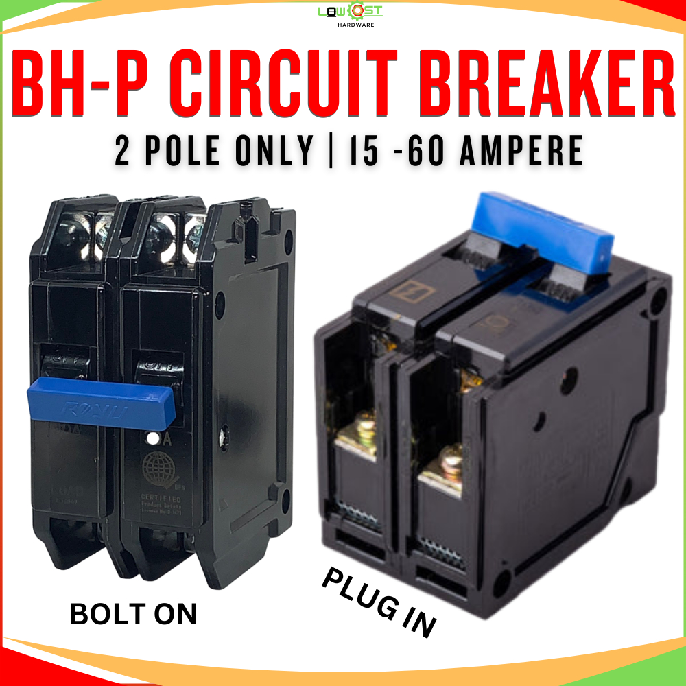 Circuit Breaker Plug-In / Bolt-On type 2-Pole Safety Breaker Black ...