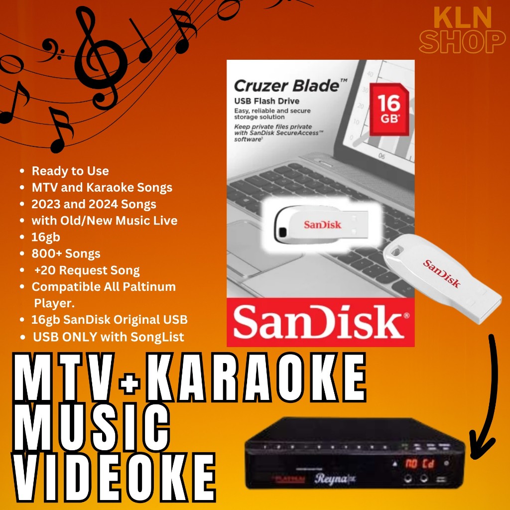 MTV (Live Songs 2024) 16GB USB Expansion for Videoke Platinum Players ...