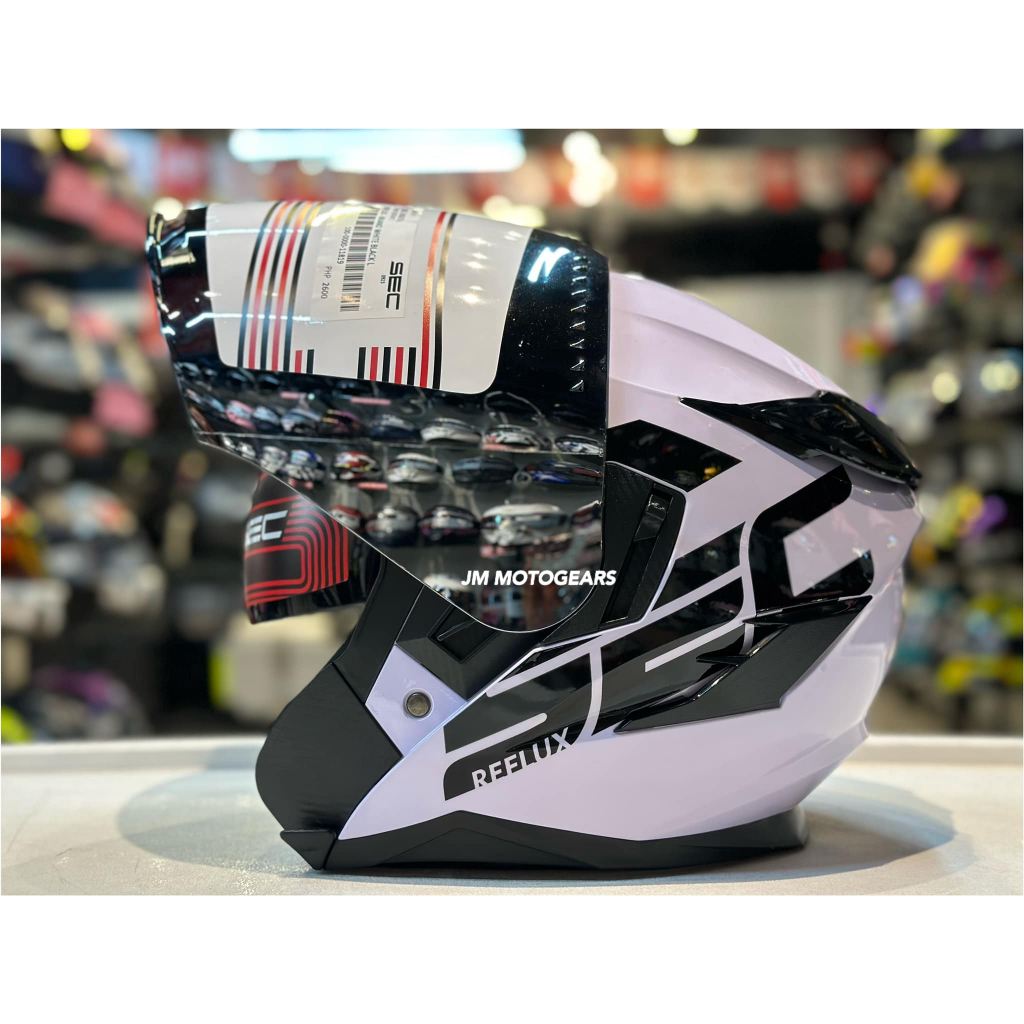 SEC REFLUX HALF FACE DUAL VISOR WITH FREE LENS HELMET | Shopee Philippines