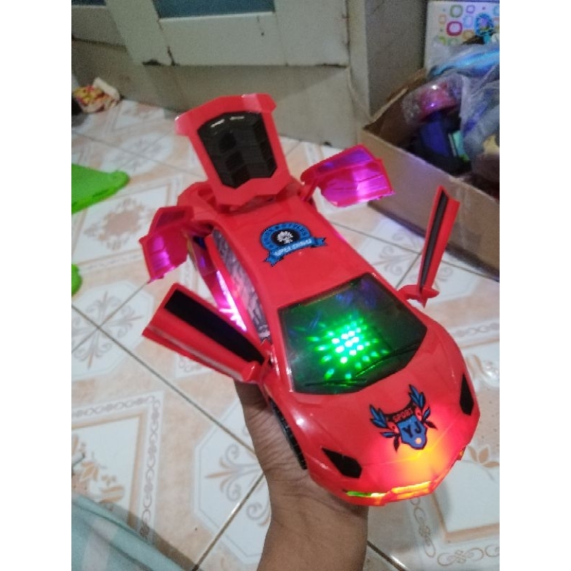 Super Racing 3D Flashing Lights 360 Rotation Car Preloved from UK Box ...