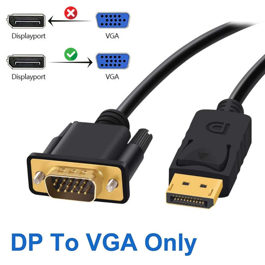 Display Port to VGA Connects DP Port from Desktop or Laptop to Monitor ...