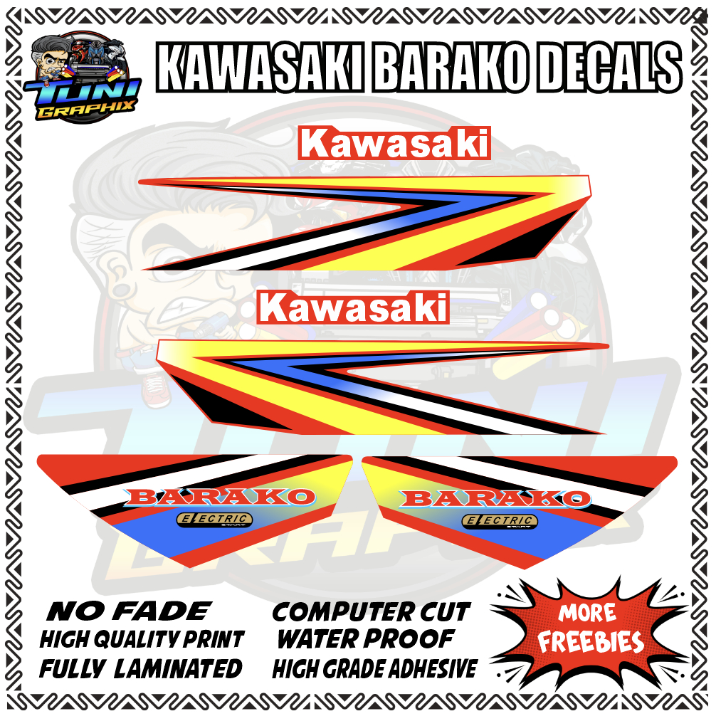 Kawasaki Barako 2006 Decals Sticker more Freebies | Shopee Philippines