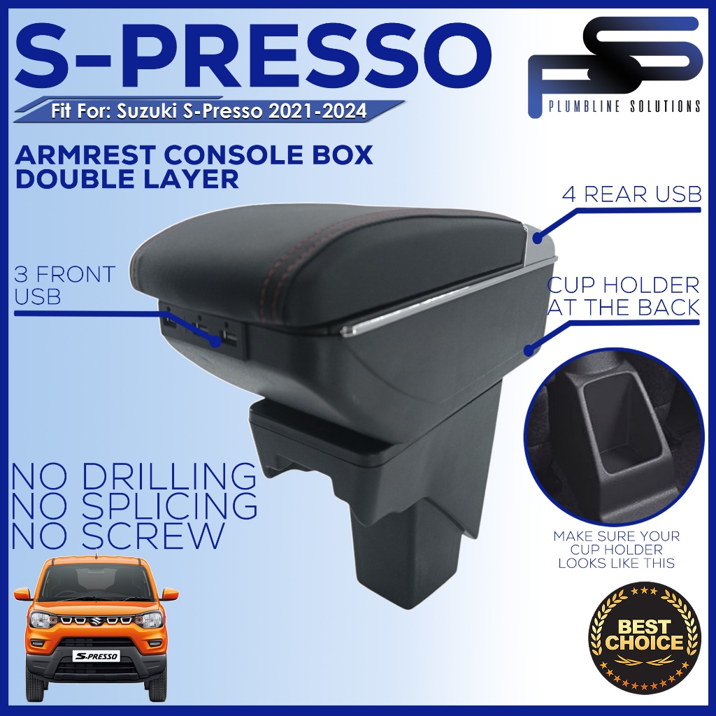 With 7 USB Port for Phone Charging Car Armrest Suzuki S Presso 2021 ...