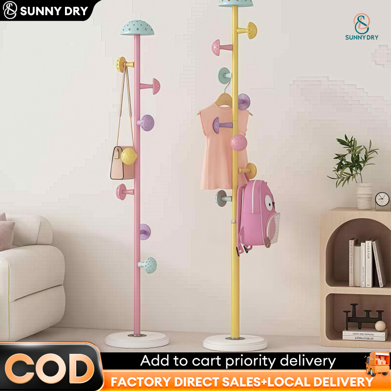 Coat Rack Metal Clothes Hanger Rack Bedroom Hanging Clothes Hats Bags ...