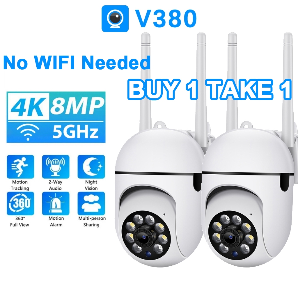 V380 Pro CCTV Camera Wifi Connect to Phone 1080P IP Camera 360 Degree ...