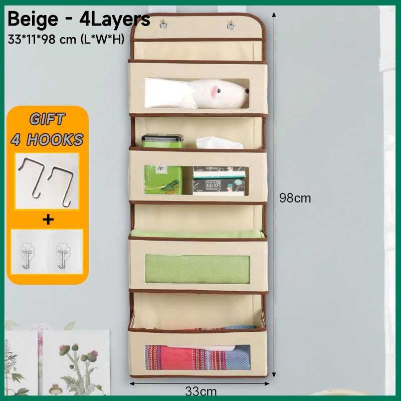 Wall Mounted Storage Bag Holder Closet Wardrobe Bag Handbag Tote 4 ...