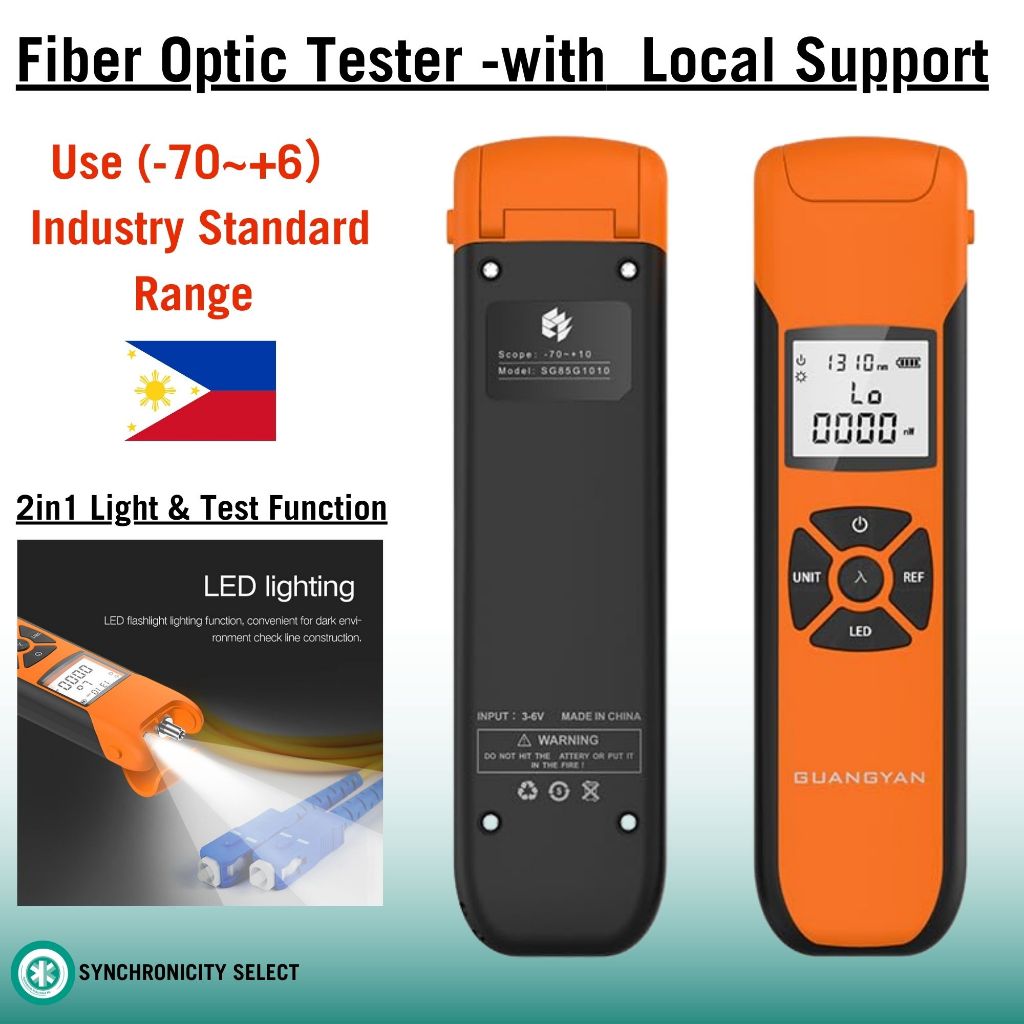 Fiber Optic Power Meter – -70~+6 dBm G10, 7 Calibrated Waves ...