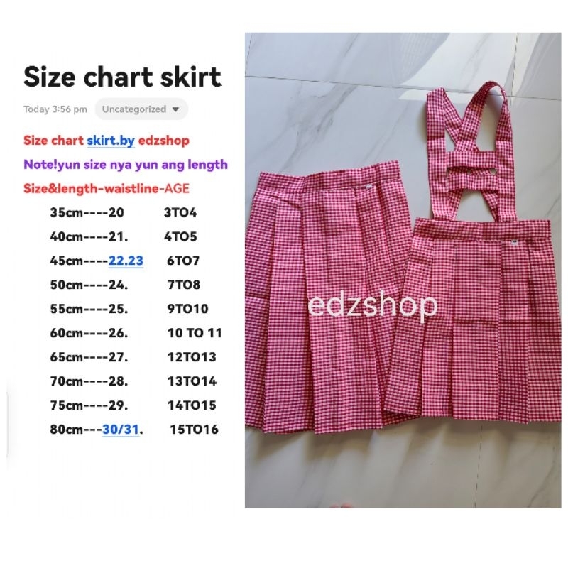 palda chekerd school uniform,all collors available | Shopee Philippines