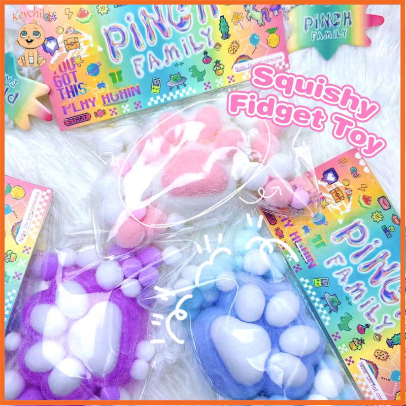 Kawaii Squeeze Toy Slow Rebound Cat Paw Fidget Toy Stress Release Toys ...