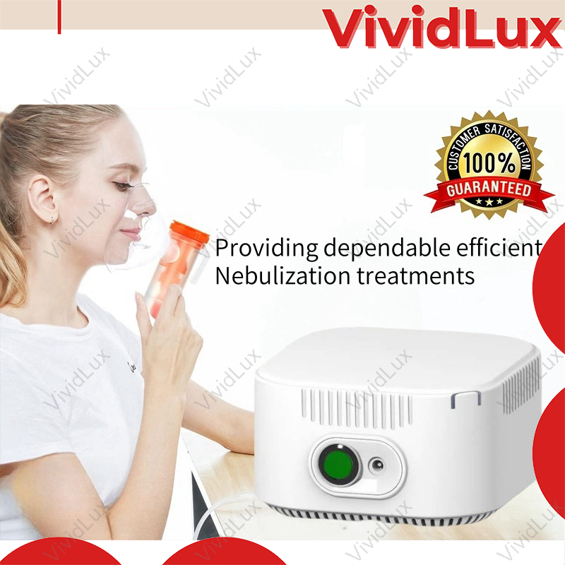 VividLux Easy Clean Nebulizer Machine for Asthma Rechargeable Nebulizer ...