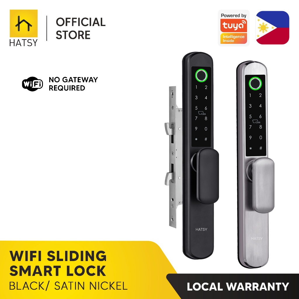 HATSY - Wi-Fi Sliding Smart Lock, Fingerprint, Passcode, IC Card ...