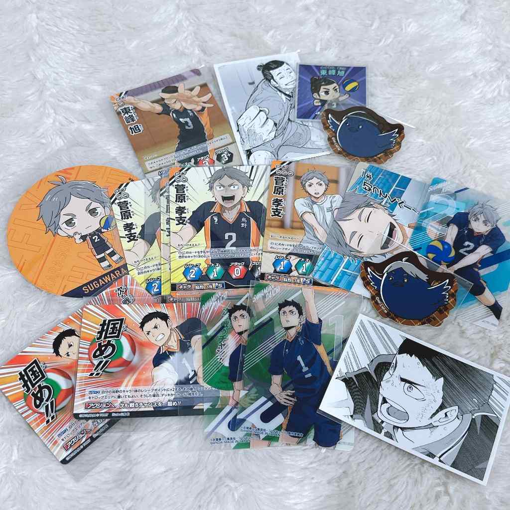 OFFICIAL Haikyuu Card Sticker Coaster 3rd Year Daichi Sugawara Asahi ...