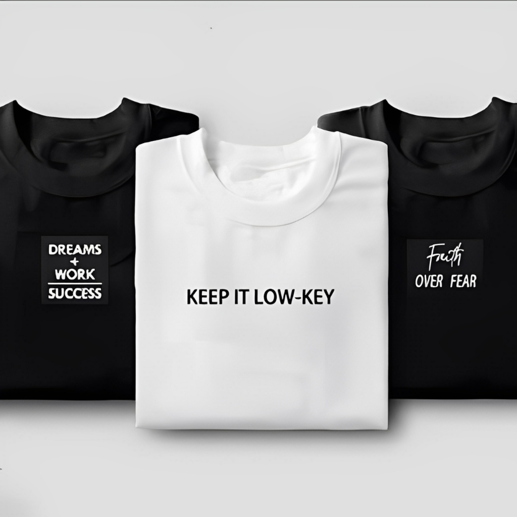 Minimalist Low Key Graphic Tee - Unisex Cotton T-Shirt for Men/Women ...