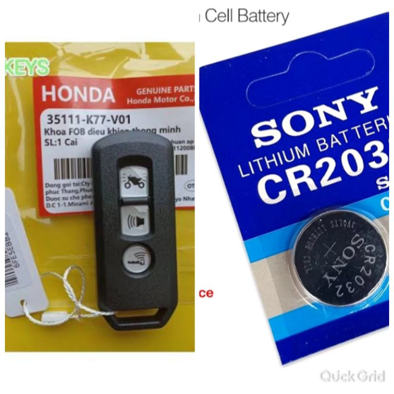 CR2032 HONDA PCX, ADV, CLICK BATTERY REMOTE KEY JAPAN ENERGY | Shopee ...