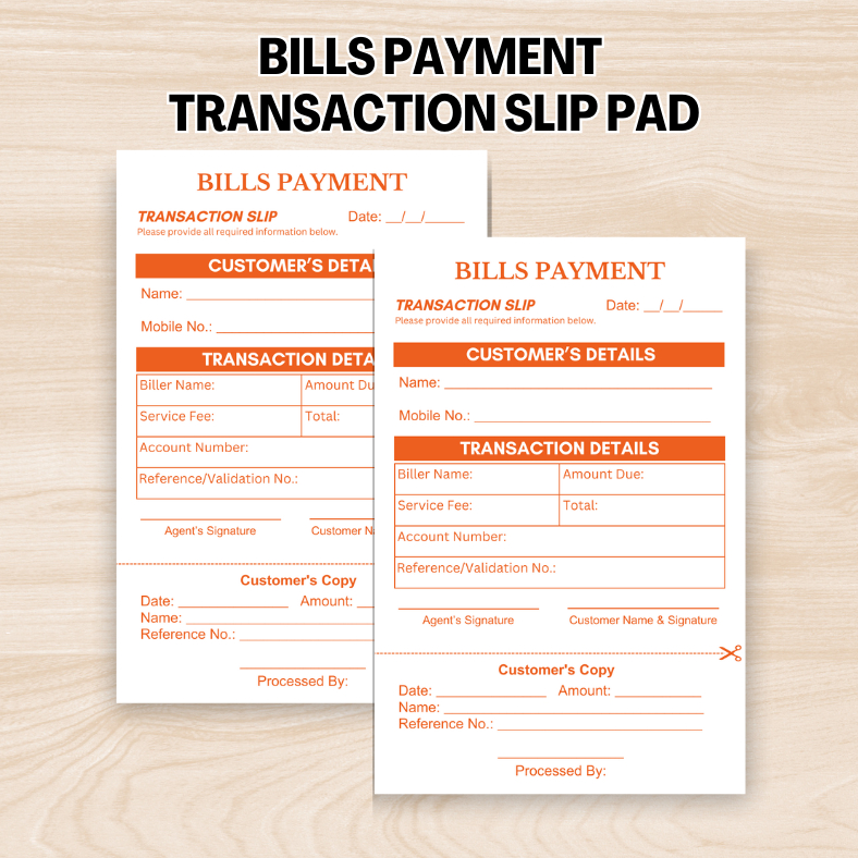 JM Creatink Bills Payment Transaction Slip Receipt Pad (50 Pages/80 ...