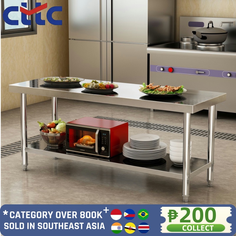CTTC kitchen table Commercial console long table 304 stainless table ...