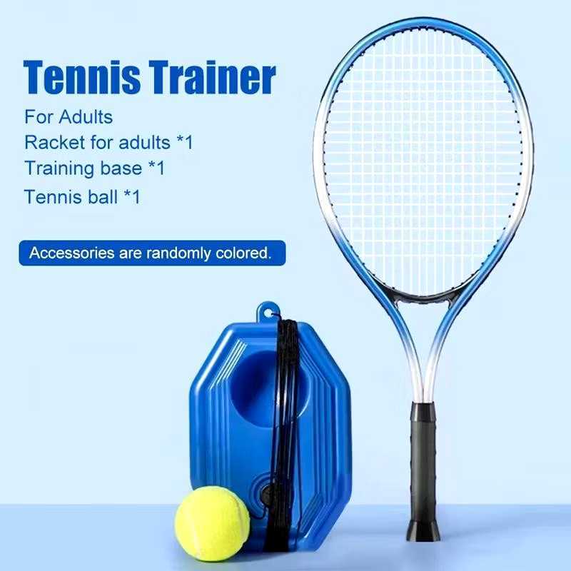 Beginner Outdoor Single Tennis Trainer Elastic Rope Ball Tennis Racket ...