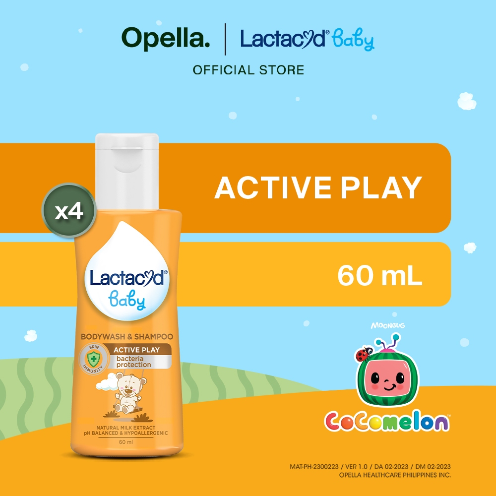 Lactacyd Baby Active Play - 2in1 Body Wash and Hair Shampoo 60mL ...