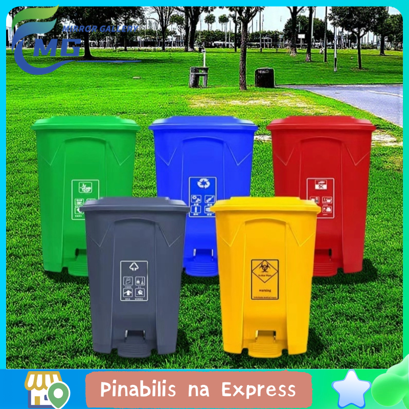 【COD】Outdoor Trash Can Lndoor Kitchen Pedal Trash Can With Lid | Shopee ...