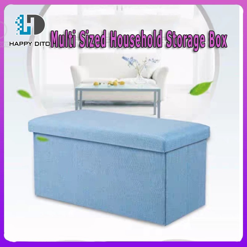Household Storage Box with cover Lid Steel Frame Foldable Clothes ...
