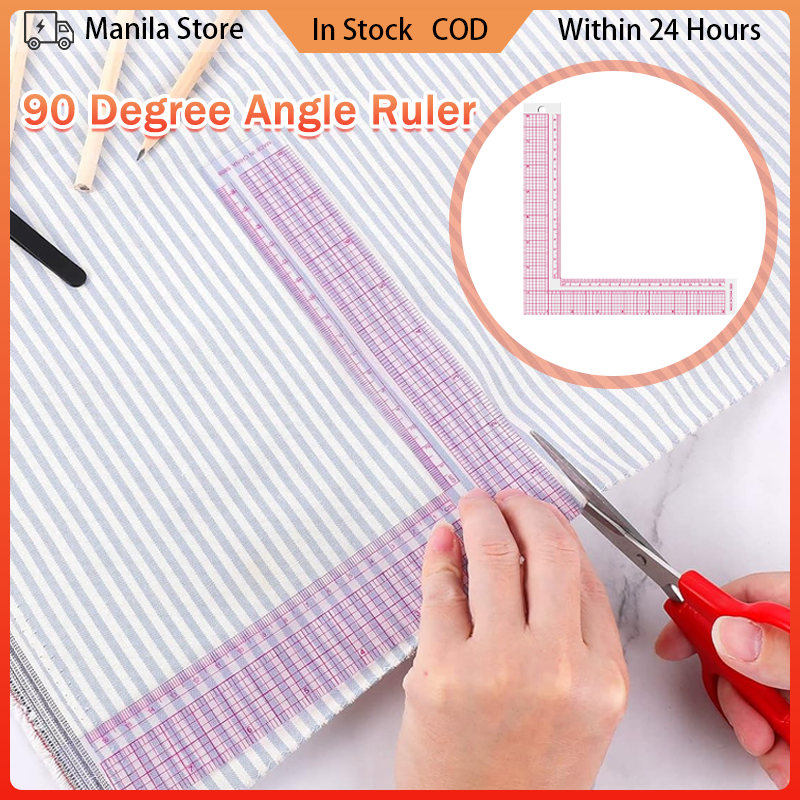 L Shape Sewing Ruler Plastic 90 Degree Dressmaking Measure Ruler ...
