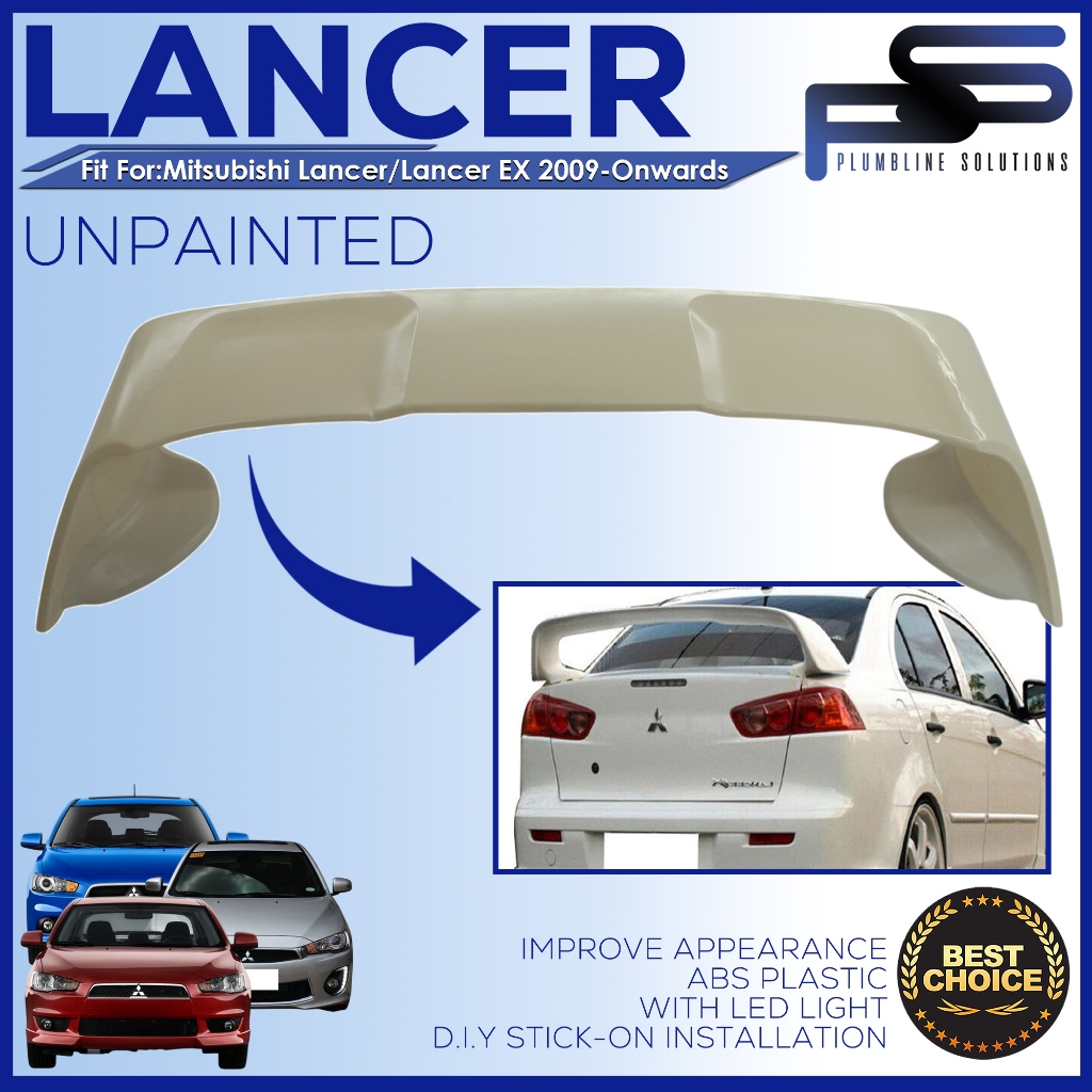 Unpainted Spoiler for Mirage G4 Hatchback All Year Model / Lancer ...