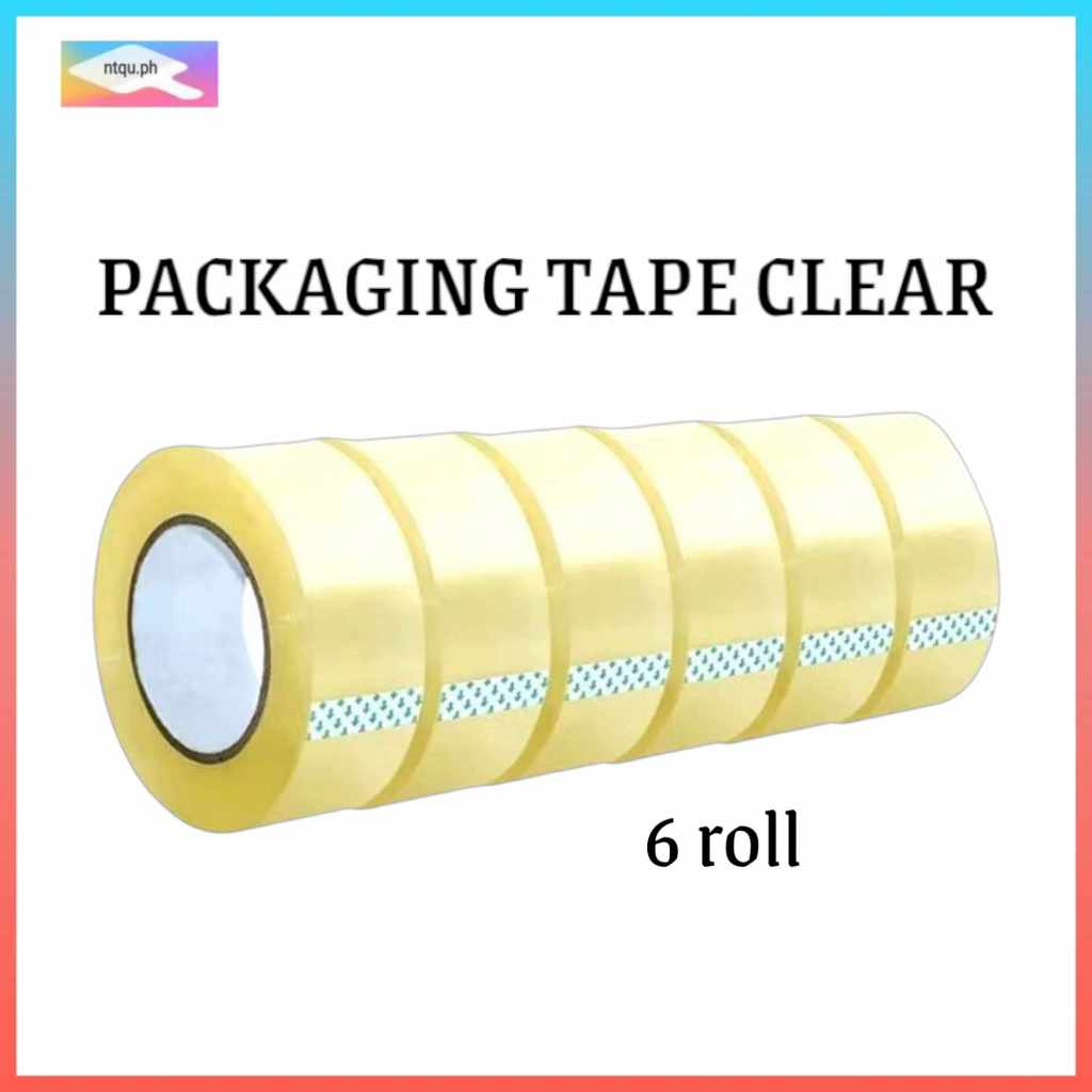 Packaging Tape 200 meters x 2 inches Clear Wide Tape Sealing Tape ( 6 ...