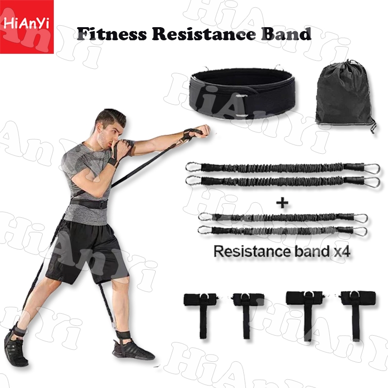 Fitness Resistance Band Set for Boxing On Legs and Arms Fitness Band ...