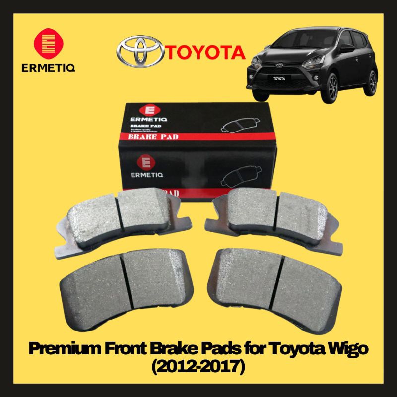Premium Front Ceramic Brake Pads for Toyota Wigo (2012-2017) 04491 ...
