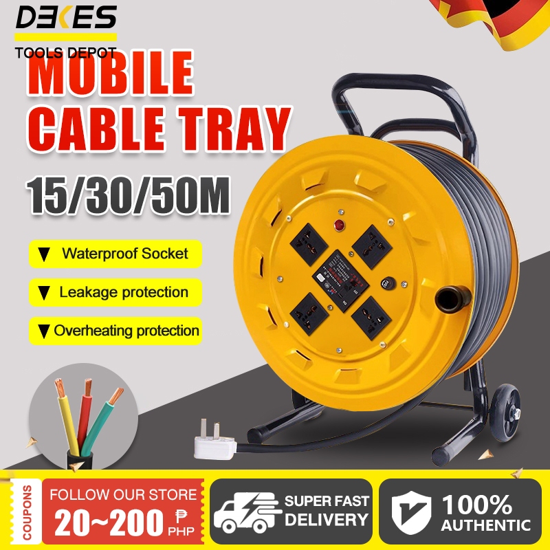 Extension Wheel Cable Reel Universal Outlet Socket 15M | 30M | 50M With ...