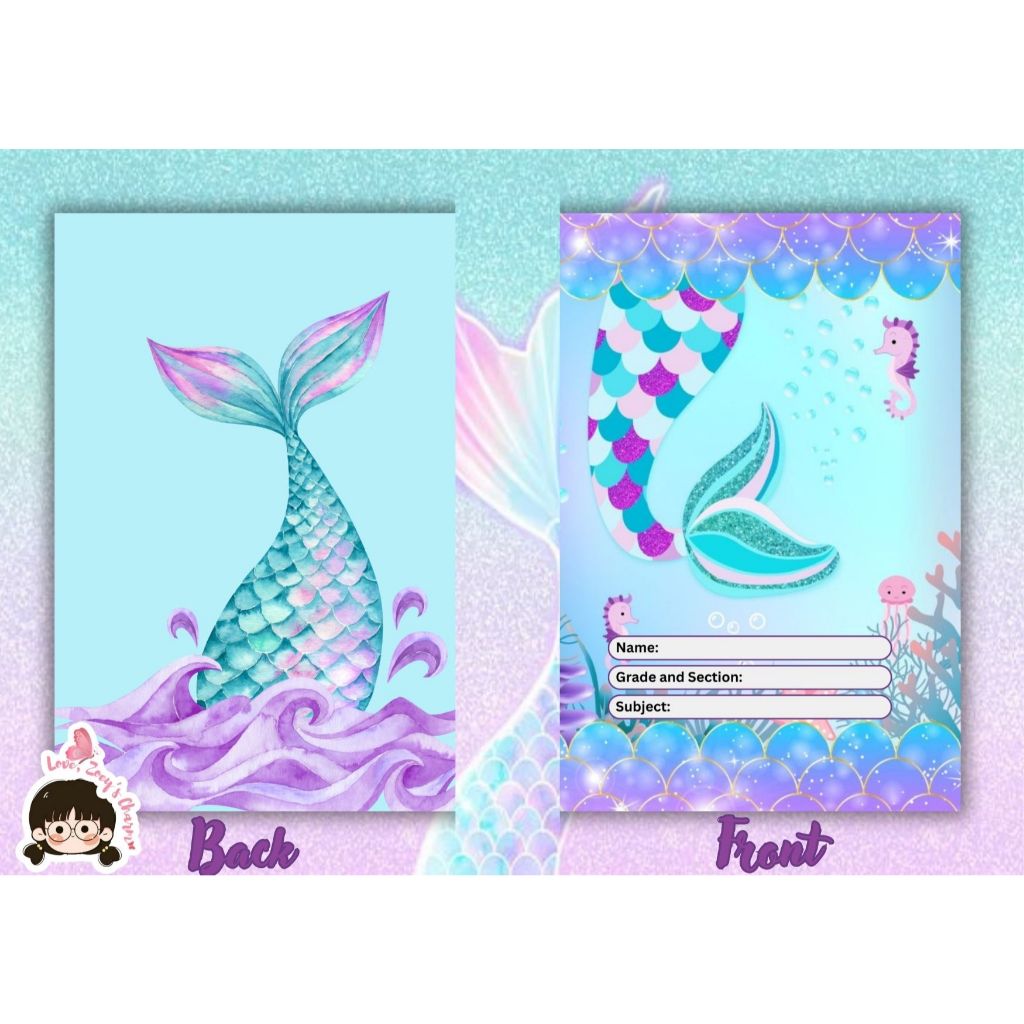 MERMAID NOTEBOOK STAPLED WRITING AND COMPOSITION A5 | Shopee Philippines