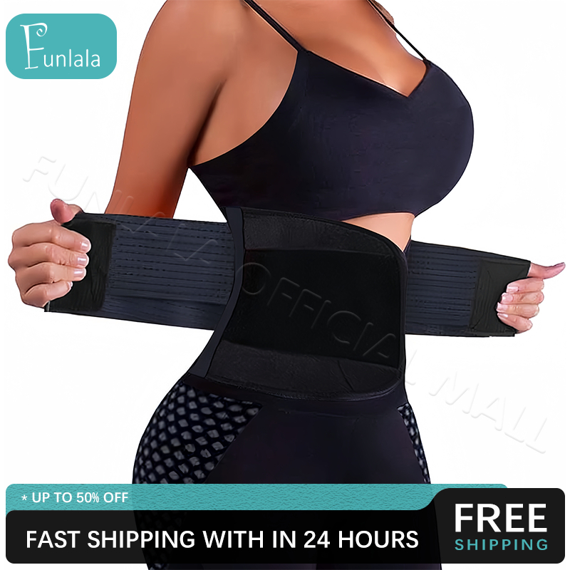 FUNLALA Waist Trainer Belt for Women Man - Waist Trimmer Ab Belt ...