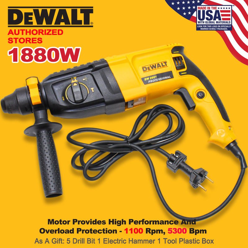 DeWalt Rotary Hammer Drill Heavy Duty Electric Impact Drill Jack Hammer ...