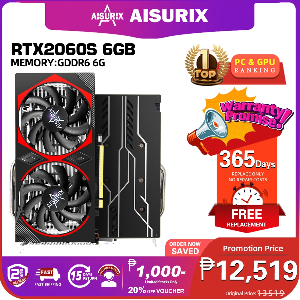 AISURIX RTX 2060S 6GB NVIDIA Graphics Card Video card 192bit GPU ...