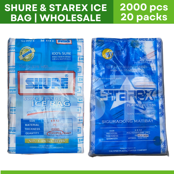 Starex and Shure Ice Bag Plastic ng Yelo | Wholesale 2000 pcs (20 packs ...