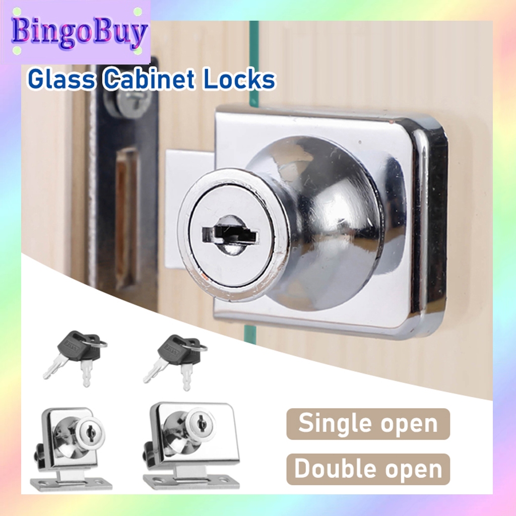 Showcase Lock Display Cabinet Single Double Glass Door Lock Push ...