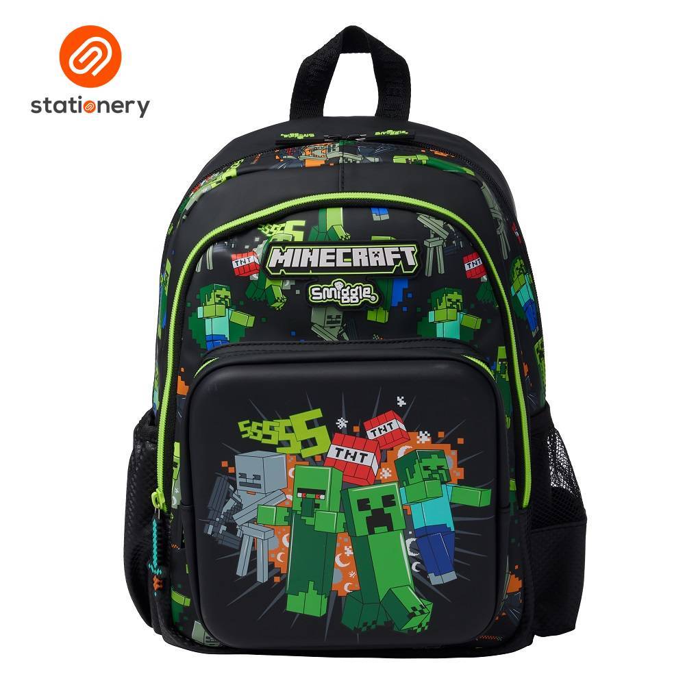 Smiggle Minecraft Junior Character Backpack - Black | Shopee Philippines