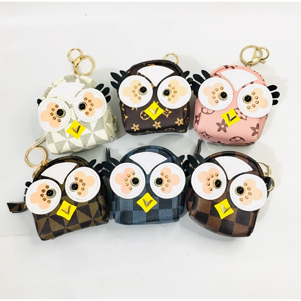 High Quality COD Mini Cute Owl PU Leather Wallet Branded Keychain ...