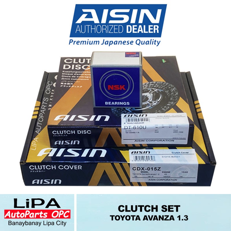 AISIN CLUTCH SET TOYOTA AVANZA 1.3 2006-2021 W/ RELEASE BEARING (7 1/2 ...