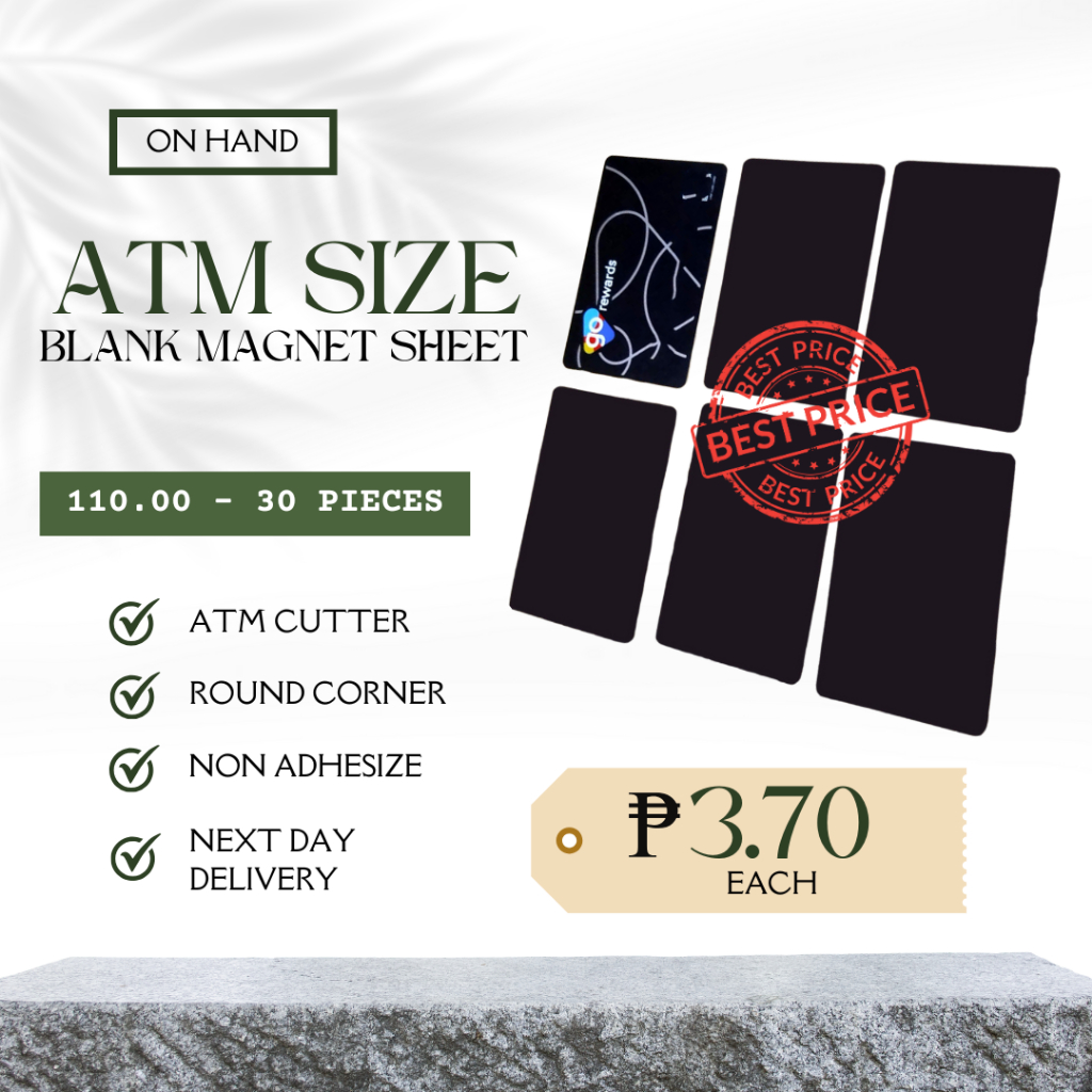 30PCS ATM SIZE BLANK REF MAGNET SHEET (ROUND CORNER) | Shopee Philippines
