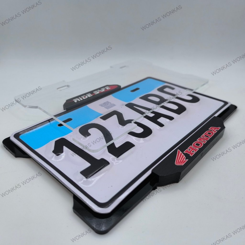 Acrylic Back Plate Number Protector for Motorcycle RideSafe X HONDA 2.1 ...