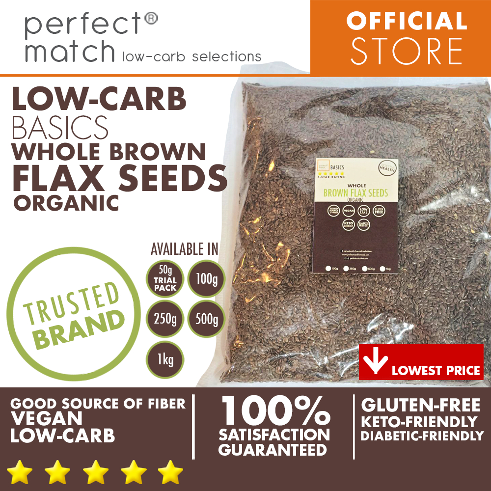 PerfectMatch Low-carb® I Brown Flax Seeds Whole I Low-carb I Keto ...