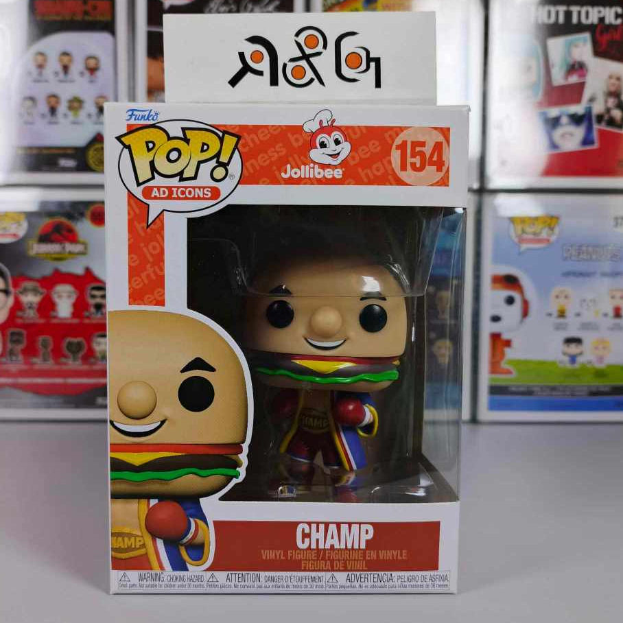 (R&G) Funko POP! Jollibee Champ (154) with Boss Protector | Shopee ...