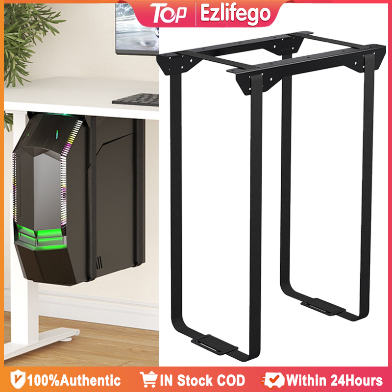 Wall Mount PC Stand Heavy-Duty Steel Frame Space-Saving for Small ...